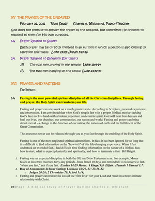 A biblical view of prayer series outline | DOCX