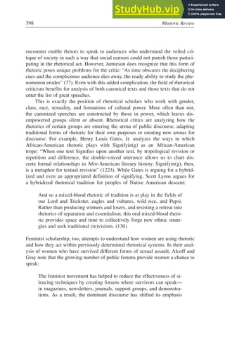 A Bibliographic Synthesis Of Rhetorical Criticism | PDF