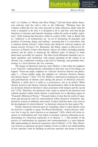 A Bibliographic Synthesis Of Rhetorical Criticism | PDF