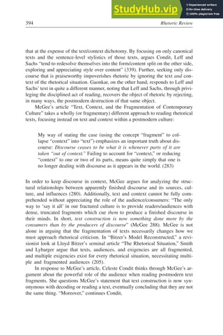 A Bibliographic Synthesis Of Rhetorical Criticism | PDF