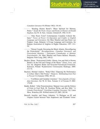 A Bibliography Of Caribbean-Canadian Literature | PDF