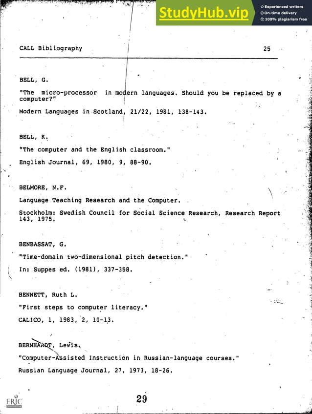 A Bibliography Of Computer-Aided Language Learning | PDF | Educational Assessment | Education