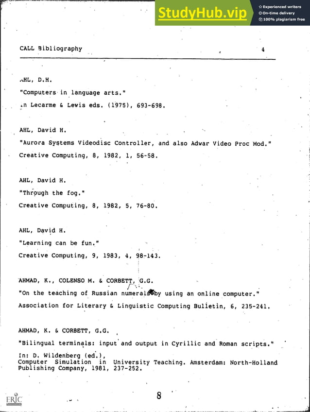 A Bibliography Of Computer-Aided Language Learning | PDF | Educational ...