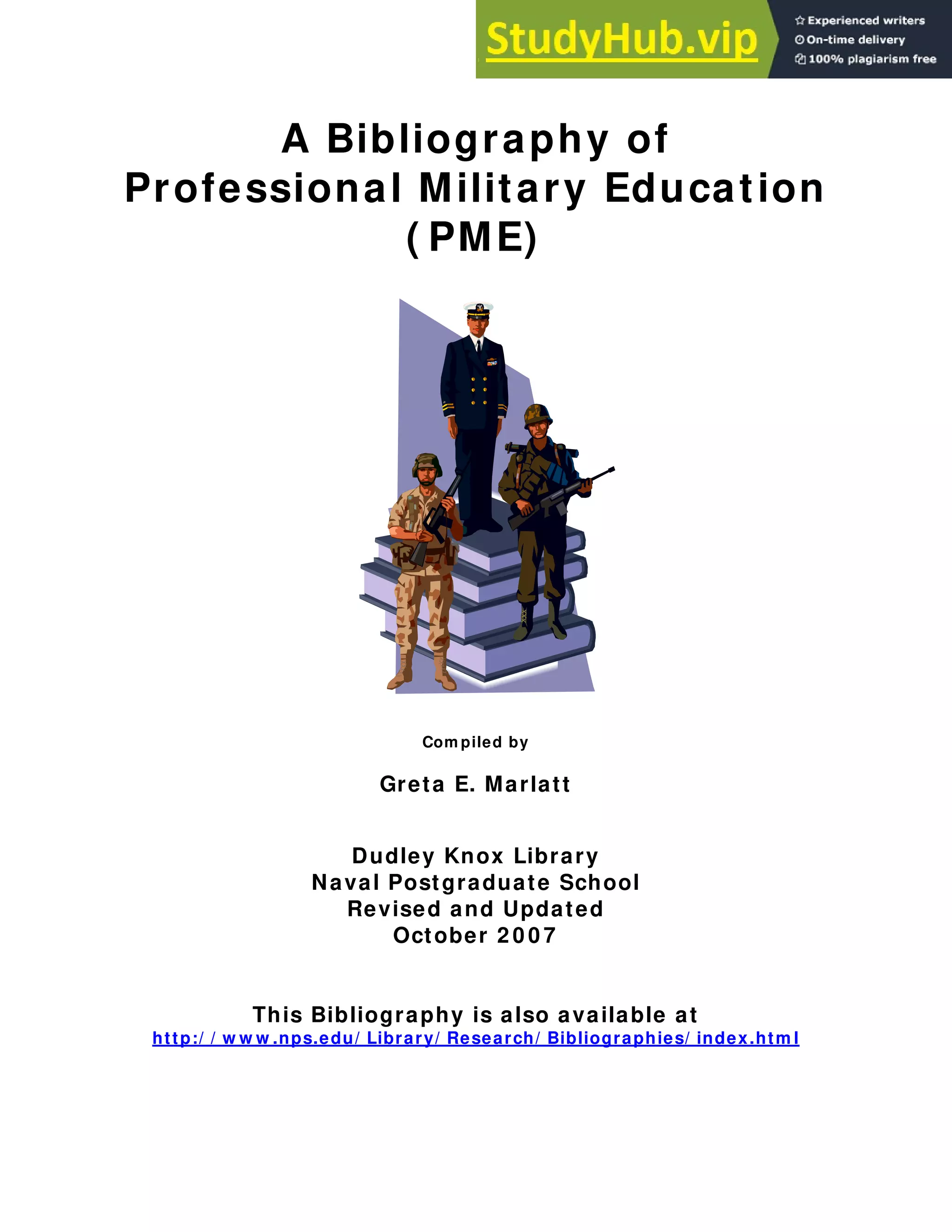 A Bibliography Of Professional Military Education (PME) | PDF