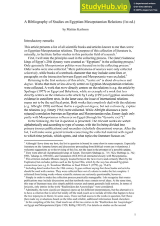 A Bibliography of Studies on Egyptian-Mesopotamian Relations.pdf