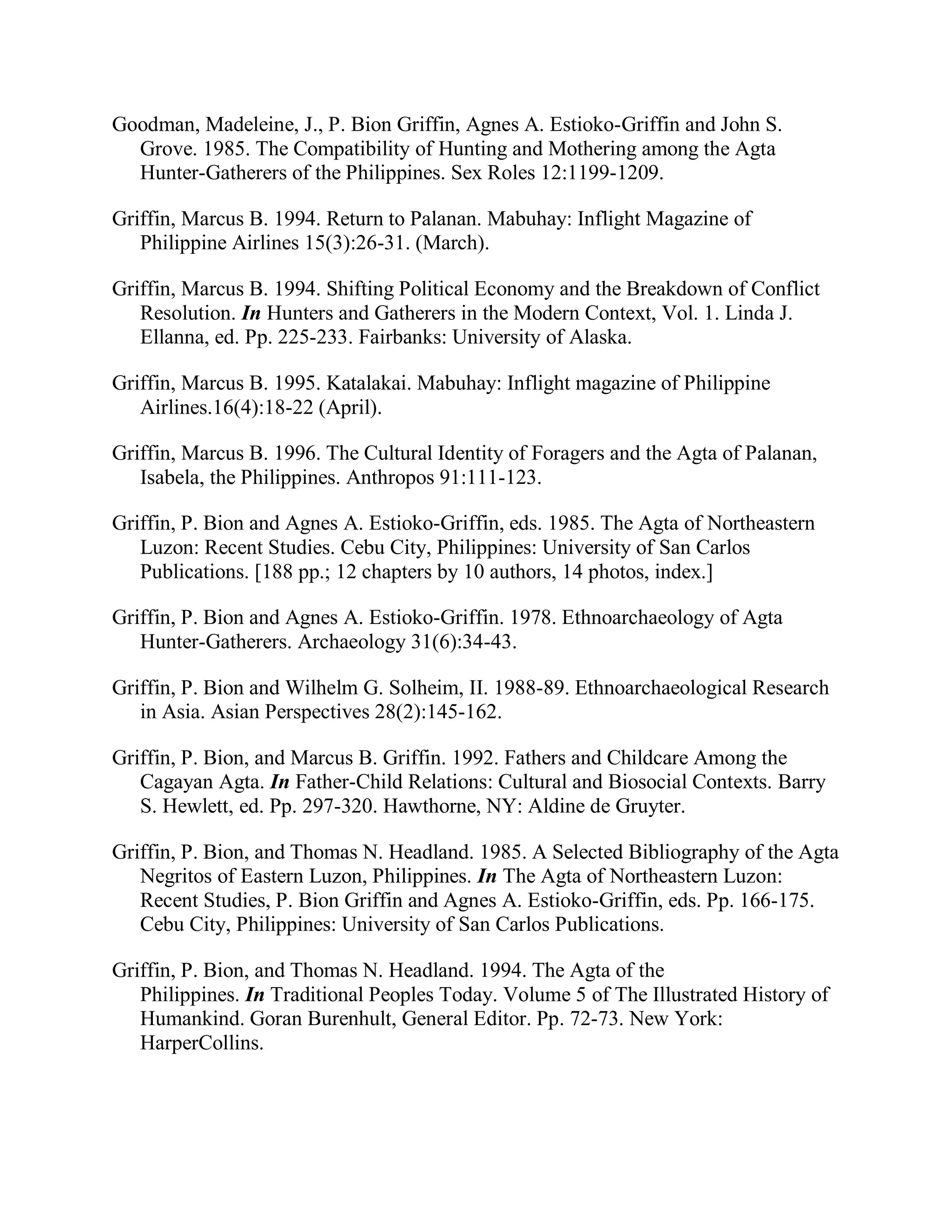 A bibliography of the agta negritos of eastern luzon, philippines | PDF