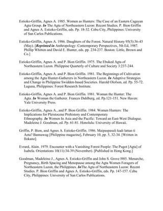 A bibliography of the agta negritos of eastern luzon, philippines | PDF