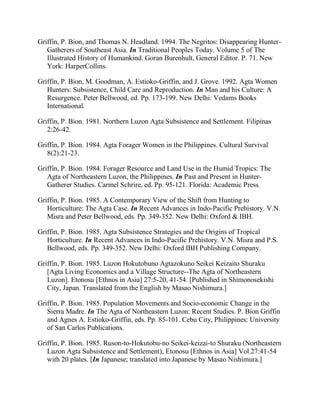 A bibliography of the agta negritos of eastern luzon, philippines | PDF