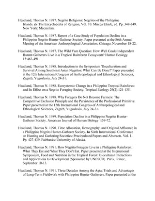 A bibliography of the agta negritos of eastern luzon, philippines | PDF