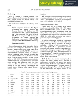 A Bibliometric Evaluation Of Organic Chemistry Research In India | PDF | Publishing Industry ...