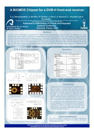 A BICMOS chipset for a DVB-H front-end receiver | PDF