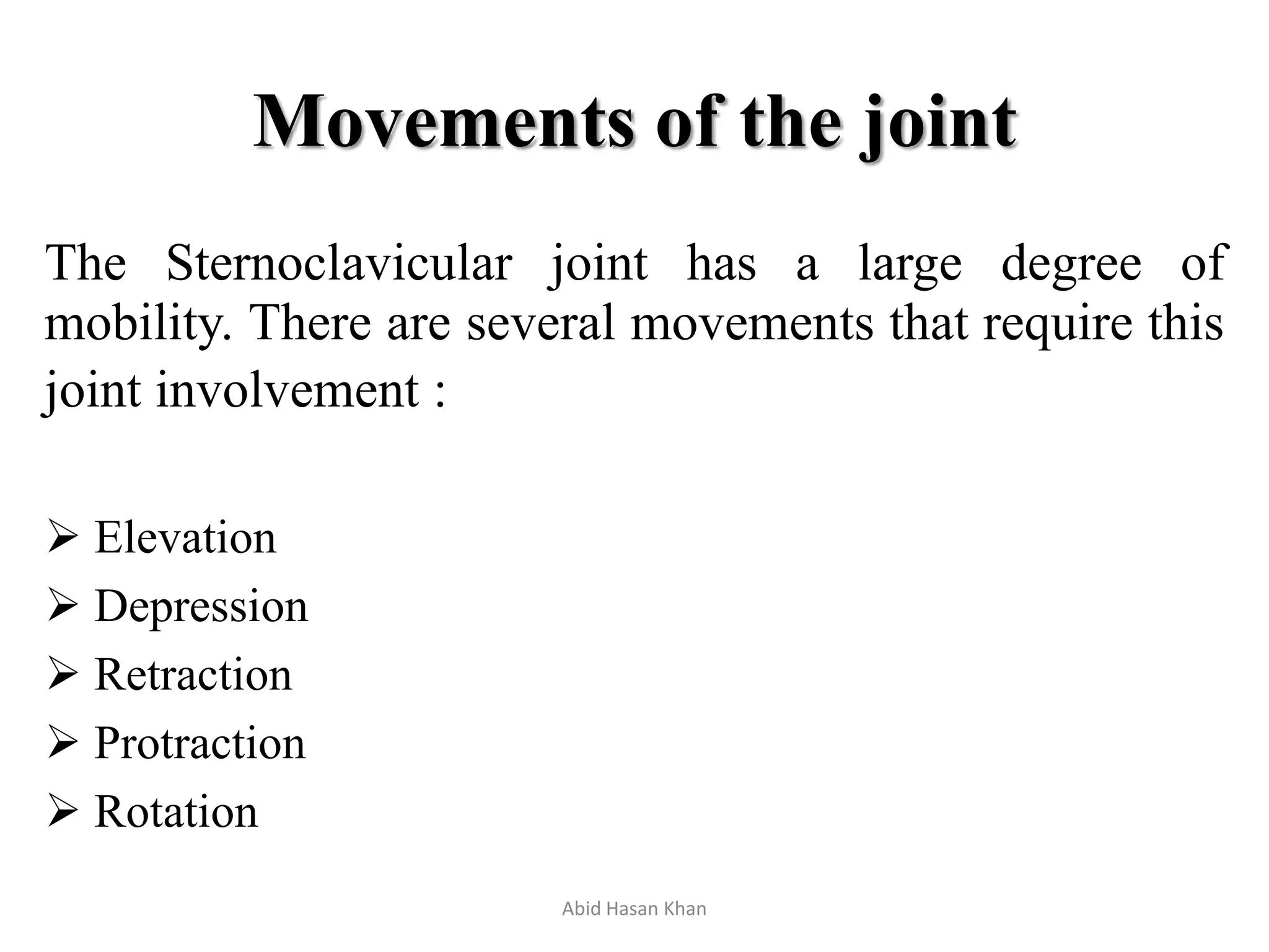 Sterno-clavicular and acromio-clavicular joint | PPTX