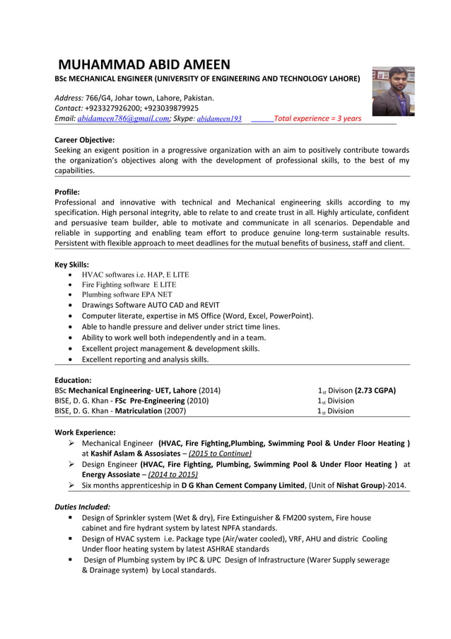 Abid ameen latest resume | PDF