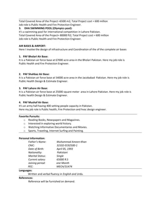 Abid ameen latest resume | DOC | Civil Engineering Industry | Industries