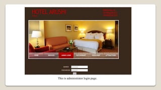 ONLINE HOTEL MANAGEMENT SYSTEM | PPTX