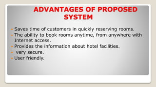 ONLINE HOTEL MANAGEMENT SYSTEM | PPTX