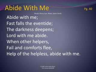 Abide with me | PPTX | Christianity | Religion & Spirituality