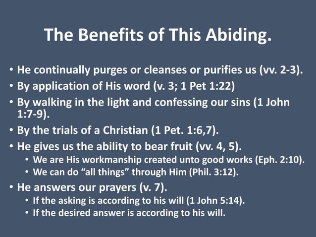 Abiding in christ and he in us john | PPT
