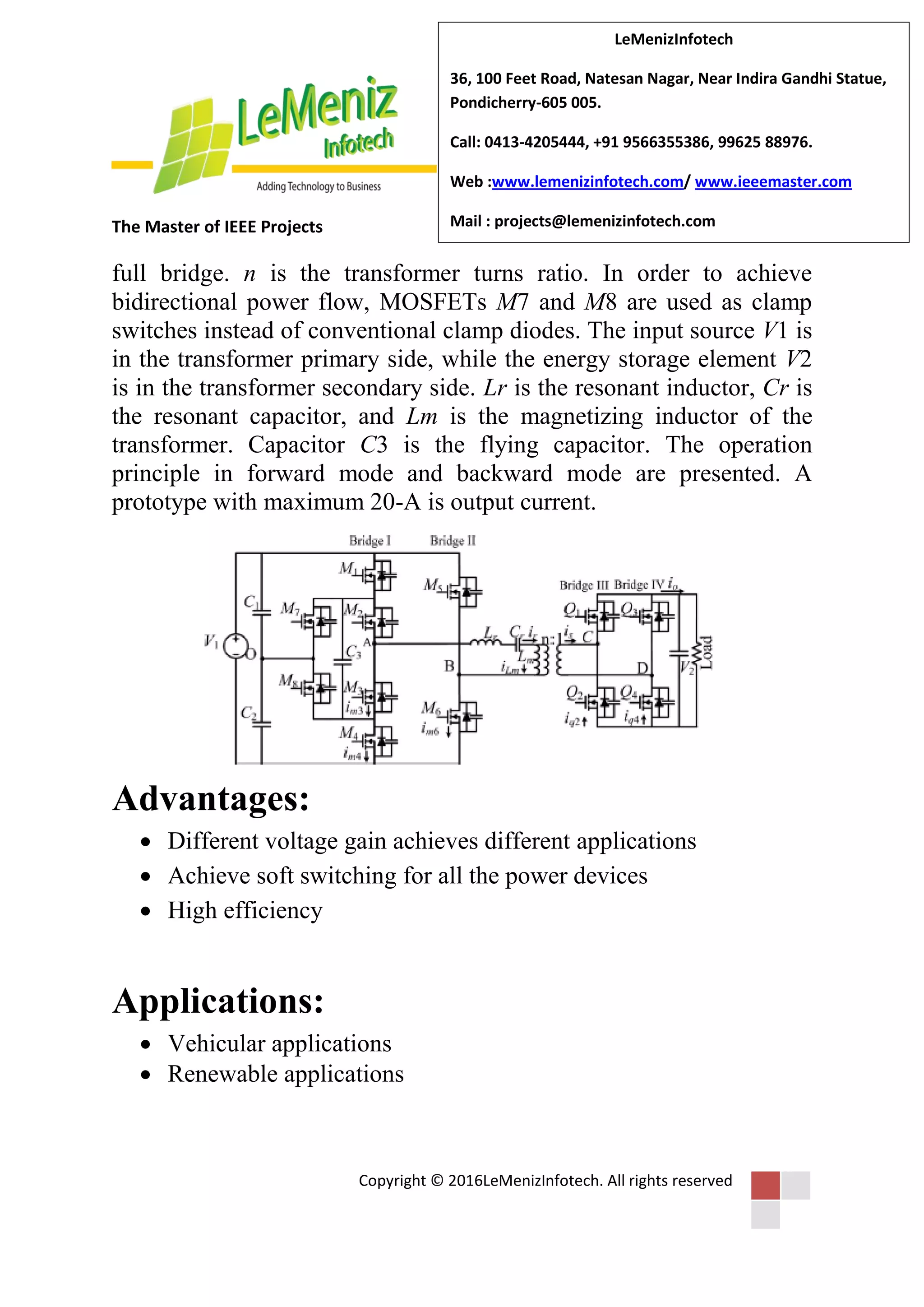 A bidirectional three level llc resonant converter with pwam control | PDF