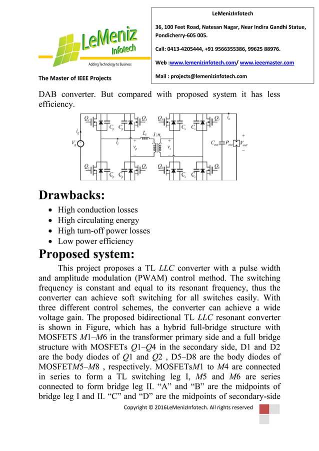 A bidirectional three level llc resonant converter with pwam control | PDF