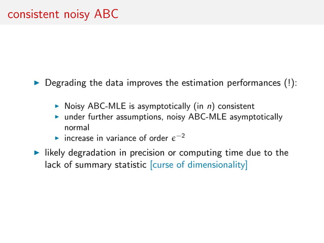CISEA 2019: ABC consistency and convergence | PPT