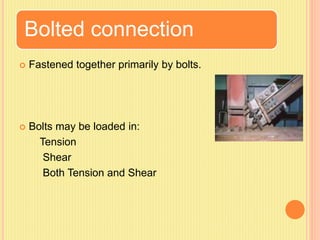 connections in steel structure | PPTX