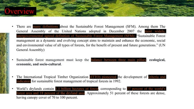 SFM Criteria and Indicators for Dry Land Asia Process | PPT | Free Download