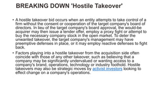presentation about hostile takeover | PPTX
