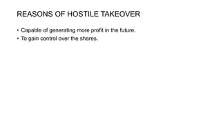 presentation about hostile takeover | PPTX