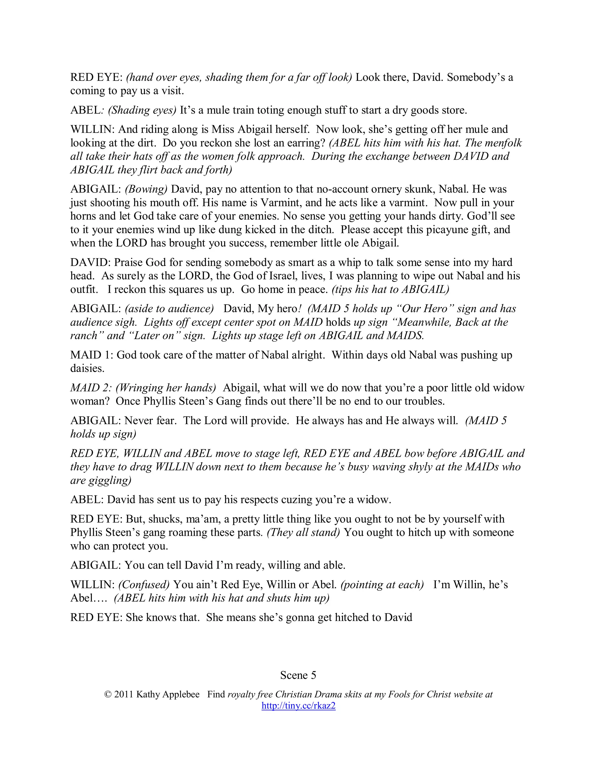 Abigail the melodrama script | PDF