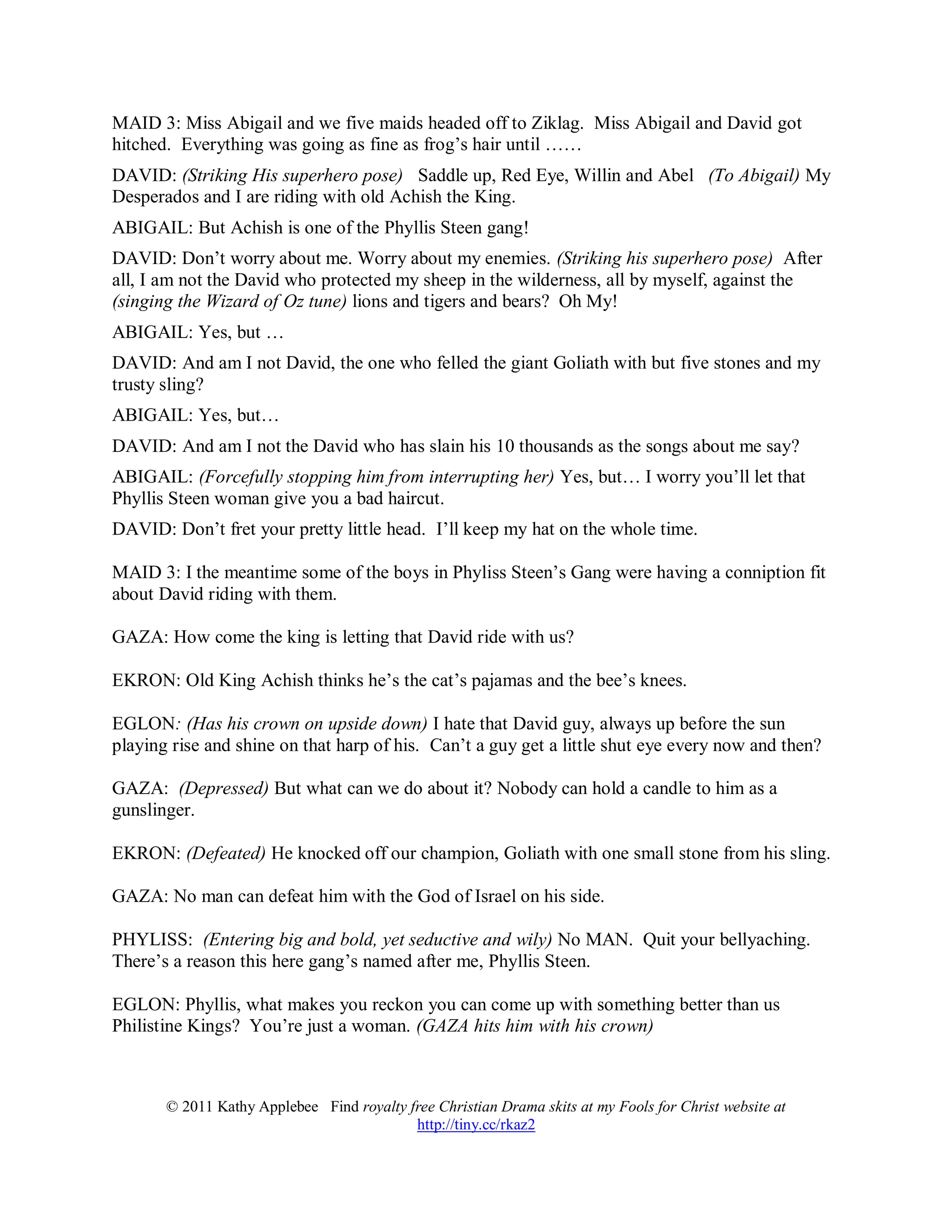 Abigail the melodrama script | PDF