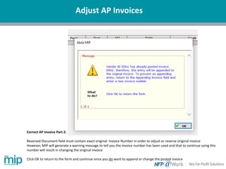 Abila MIP Tips and Tricks | PDF