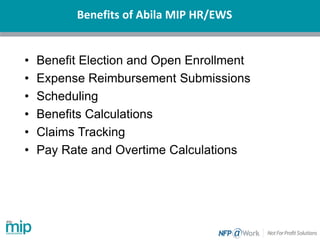 Abila MIP Fund Accounting Human Resources /Employee Web Services | PPT