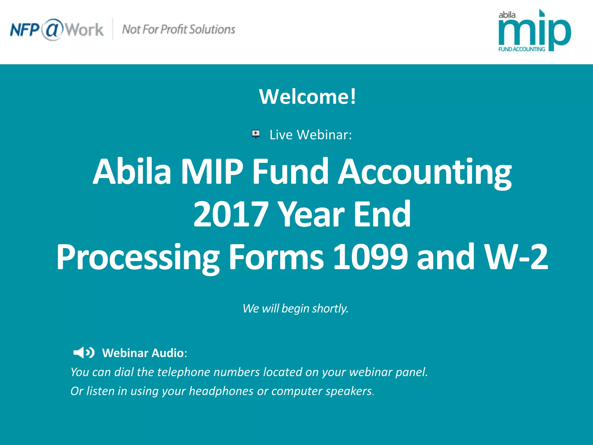 Abila MIP Year-End Tax Reporting Overview | PPT