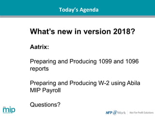 Abila MIP Year-End Tax Reporting Overview | PDF