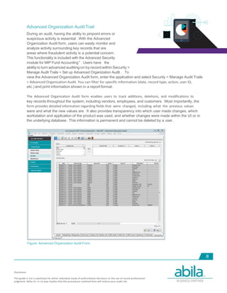 Abila mip fund_account_auditors_guide_1st_choice | PDF