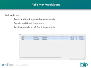 Abila MIP Integrated Purchasing System | PPT