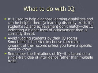 Abilities, disabilities intelligence laws | PPT