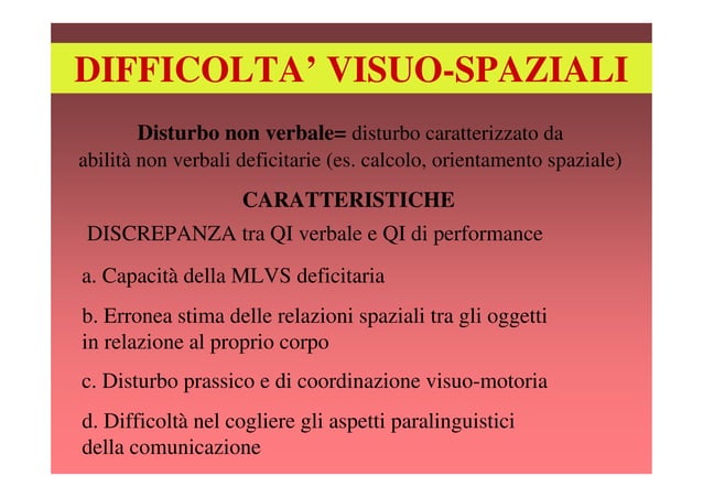 Abilità visuo spaziali e visuo-percettive | PDF