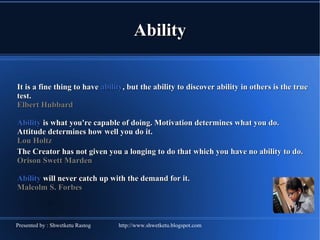 Ability | ODP
