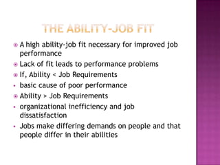Ability in organizational behavior | PPTX