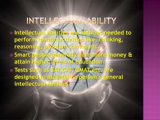 Ability in organizational behavior | PPTX
