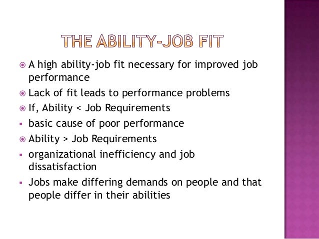 Ability in organizational behavior