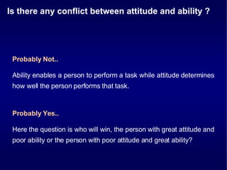 Ability Vs Attitude | PPT