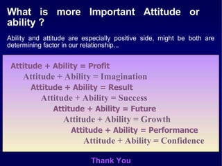 Ability Vs Attitude | PPT