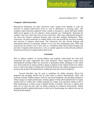 Ability Grouping And Academic Achievement | PDF