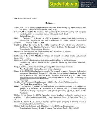 Ability Grouping And Academic Achievement | PDF