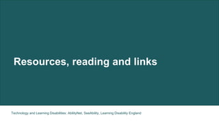 AbilityNet webinar Learning Disabilities | PPTX