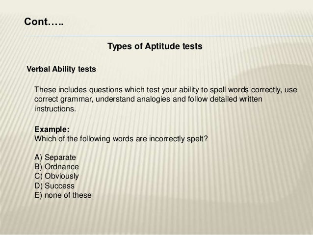 Ability testing