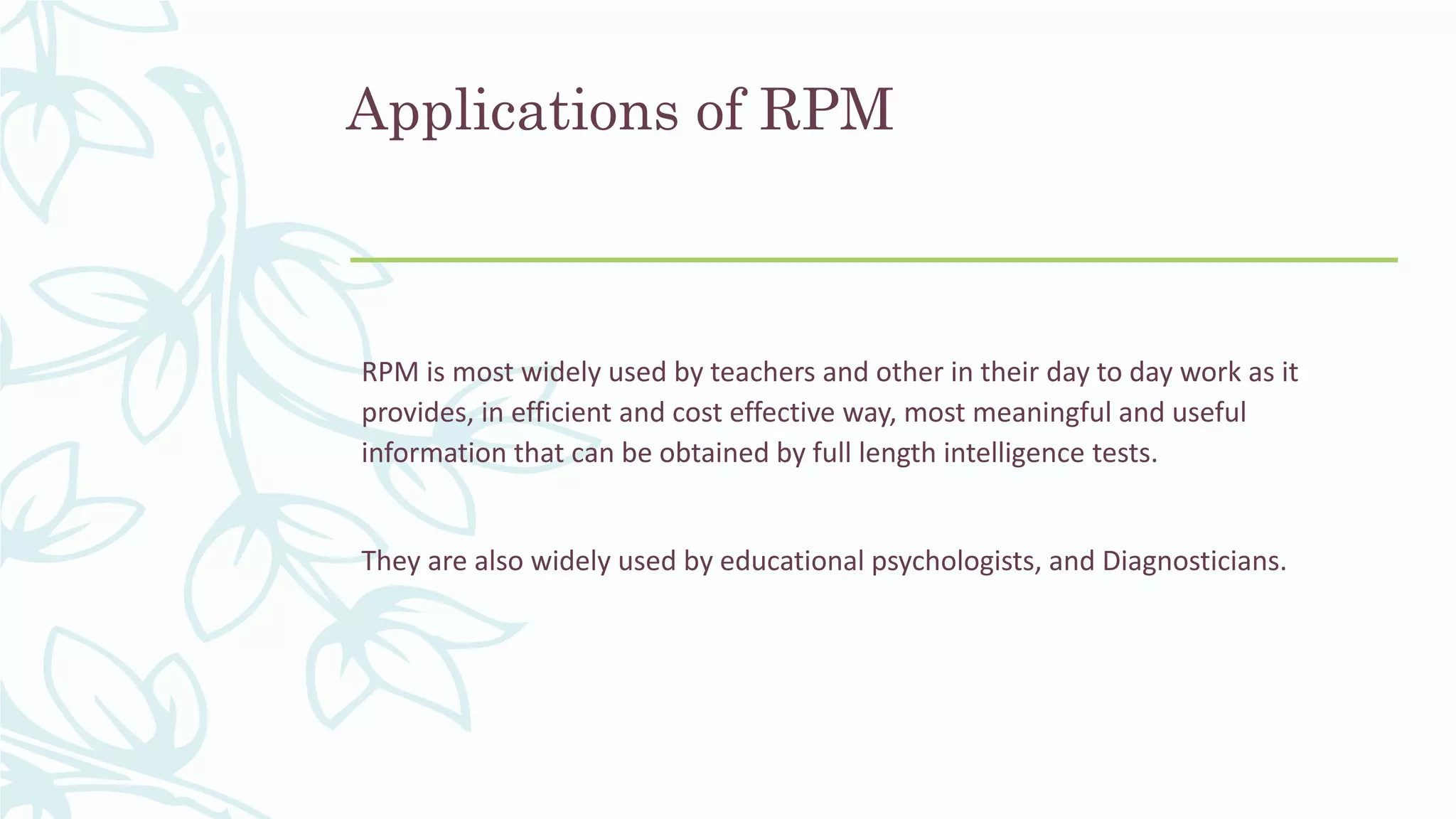(Raven’s Progressive Matrices) Standard Progressive Matrices | PPTX